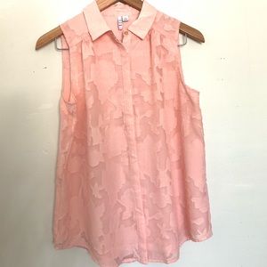 Elle | Tops | Nwotelle Sleeveless Button Down Coral Color Shirt | Poshmark